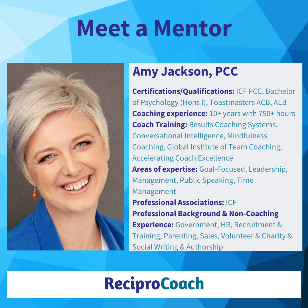 Meet a Mentor: Amy Jackson, PCC - ReciproCoach